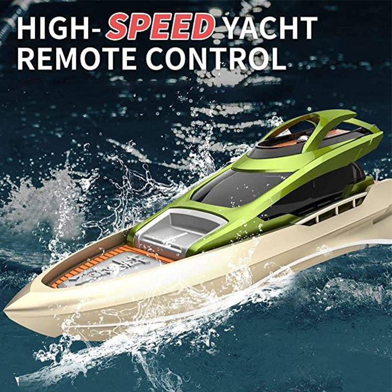 Mini 2.4G RC High-Speed Boat with LED Lights – ashbtop