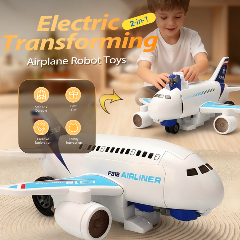 2-in-1 Electric Transforming Airplane Robot Toys – ashbtop