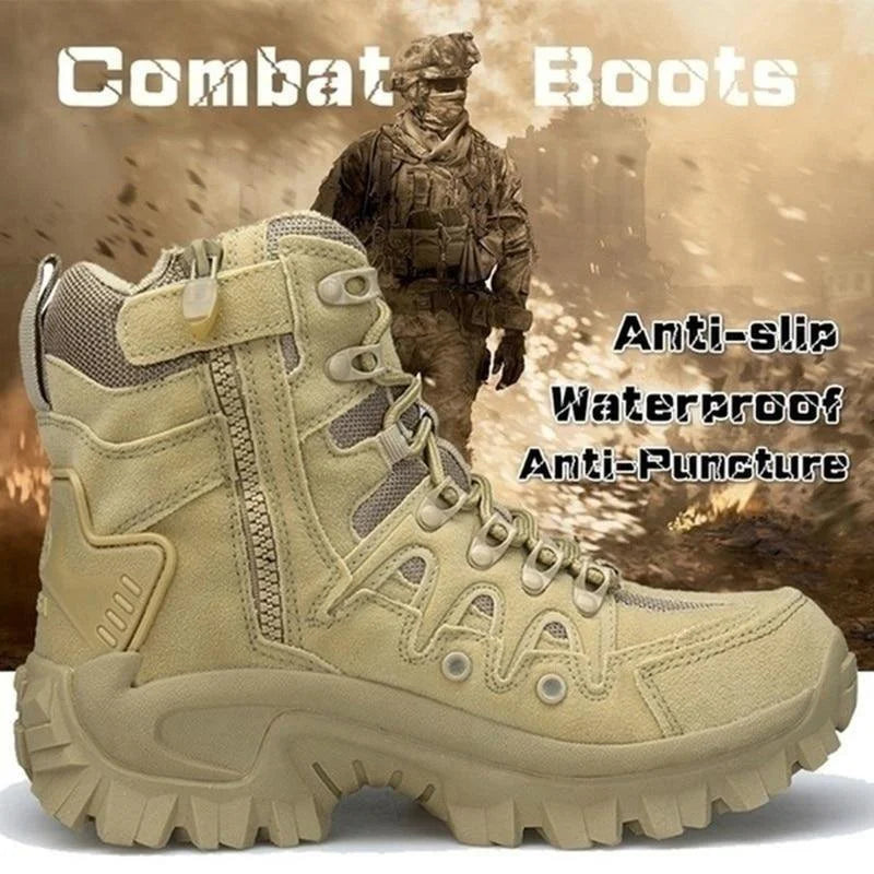 Men Outdoor Waterproof Non-Slip Hiking Boots Combat Boots – ashbtop